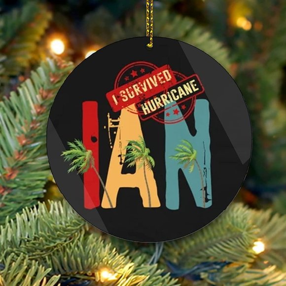 Holiday | I Survived Hurricane Ian Ornament Hurricane Ian Florida ...